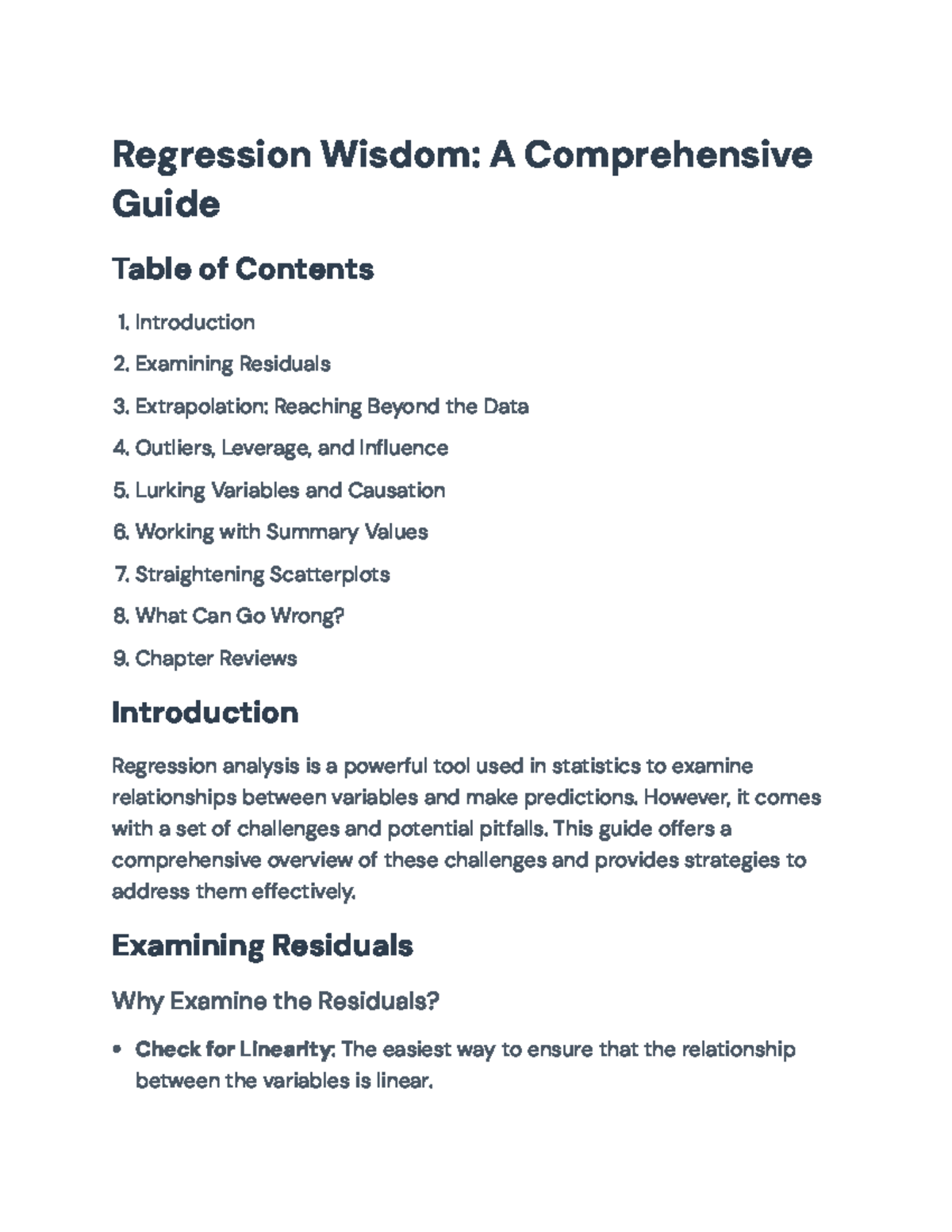 Comprehensive Guide to Regression Analysis: Pitfalls and Best Practices ...