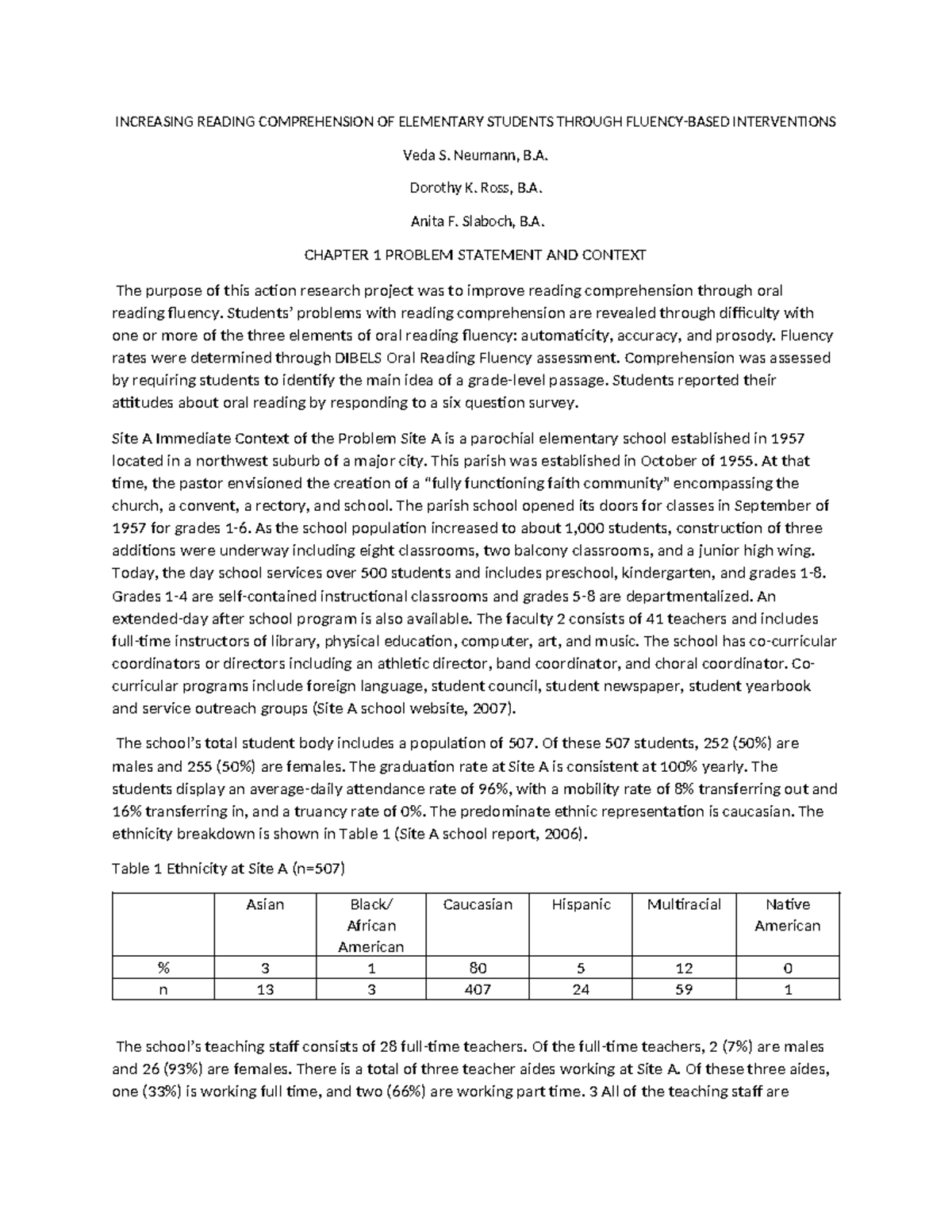 Enhancing Reading Comprehension in Elementary Students via Fluency ...