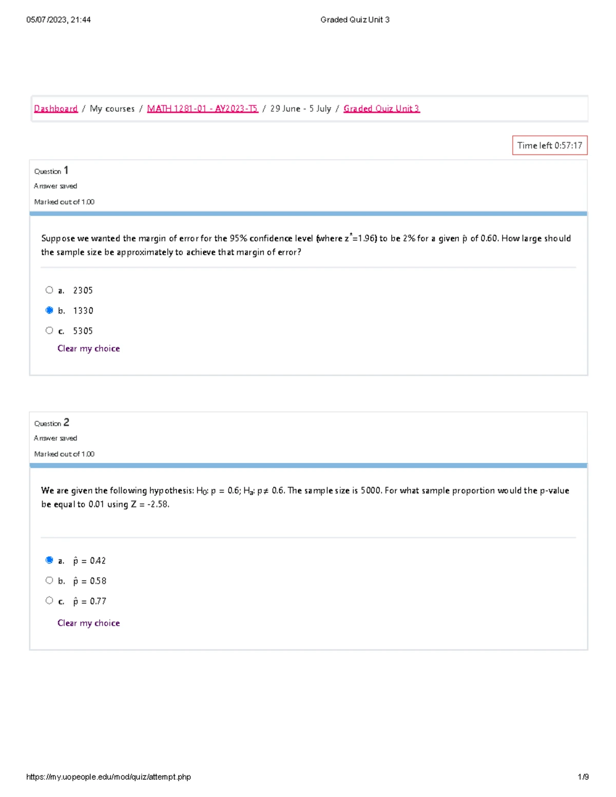 MATH 1281 Learning Journal Unit 7 - University of the People MATH 1281 ... MATH 1281 Learning Journal Unit 7 - University of the People MATH 1281 ...