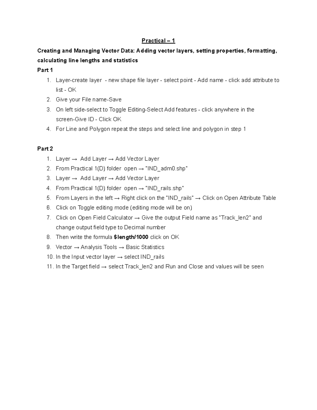 GIS Practical Steps - Practical – 1 Creating and Managing Vector Data: Adding vector layers ...