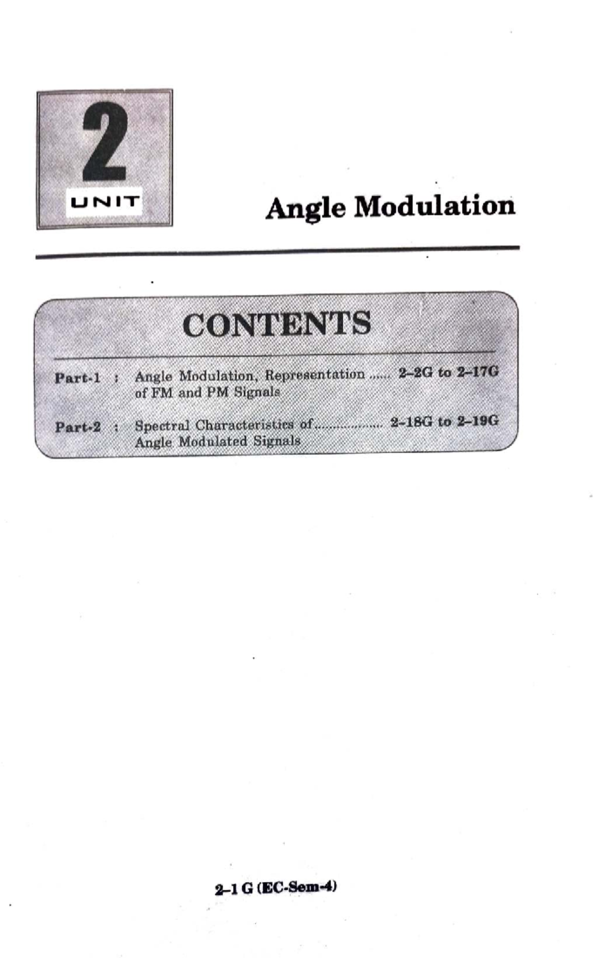 Angle Modulation Techniques in Communication Engineering (Comm. Unit 2 ...