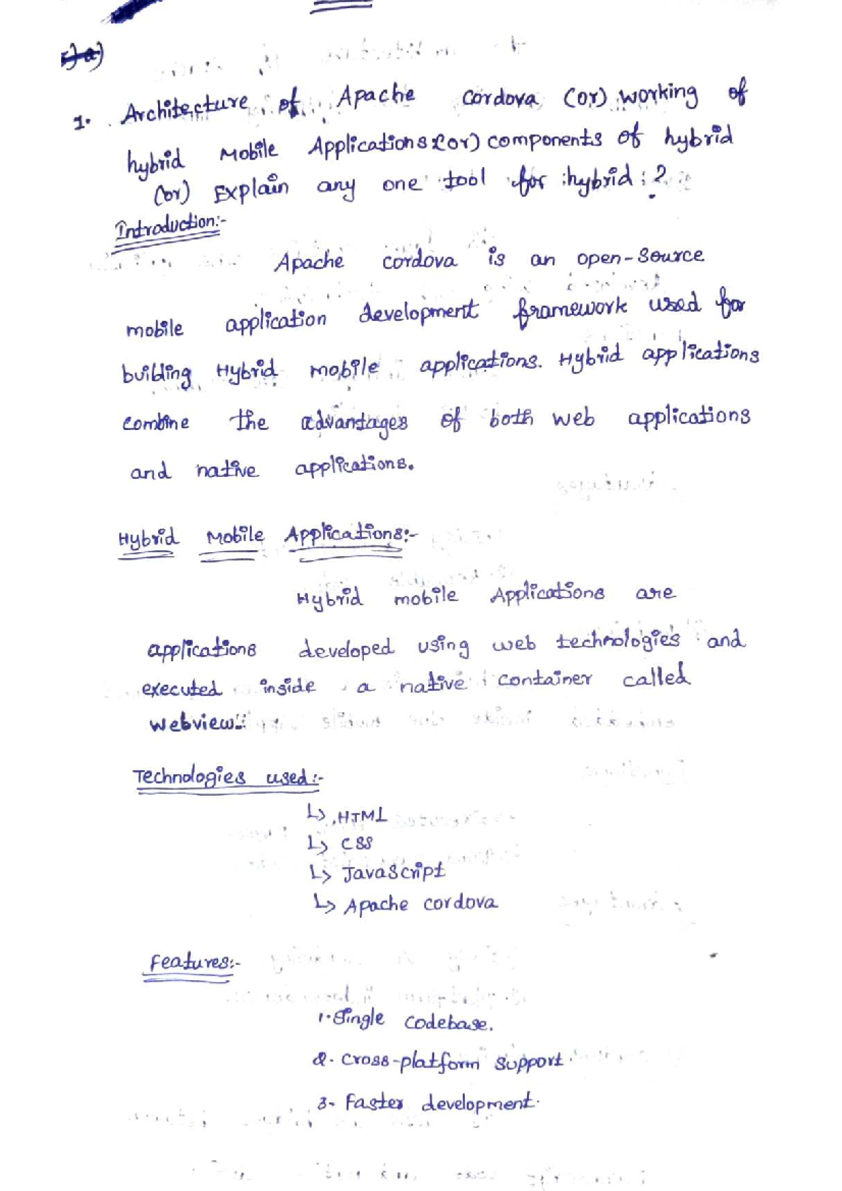App Development (Unit 3 & 4) - Architecture of Hybrid Apps - Studocu