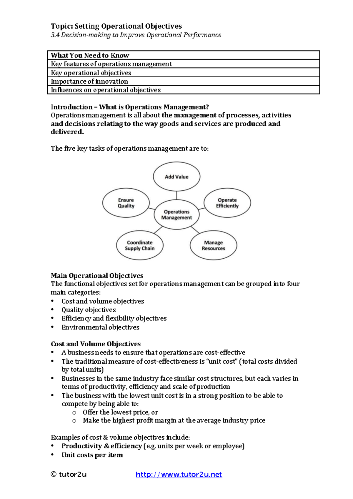 Setting Operational Objectives 3.4: Enhancing Performance Insights ...