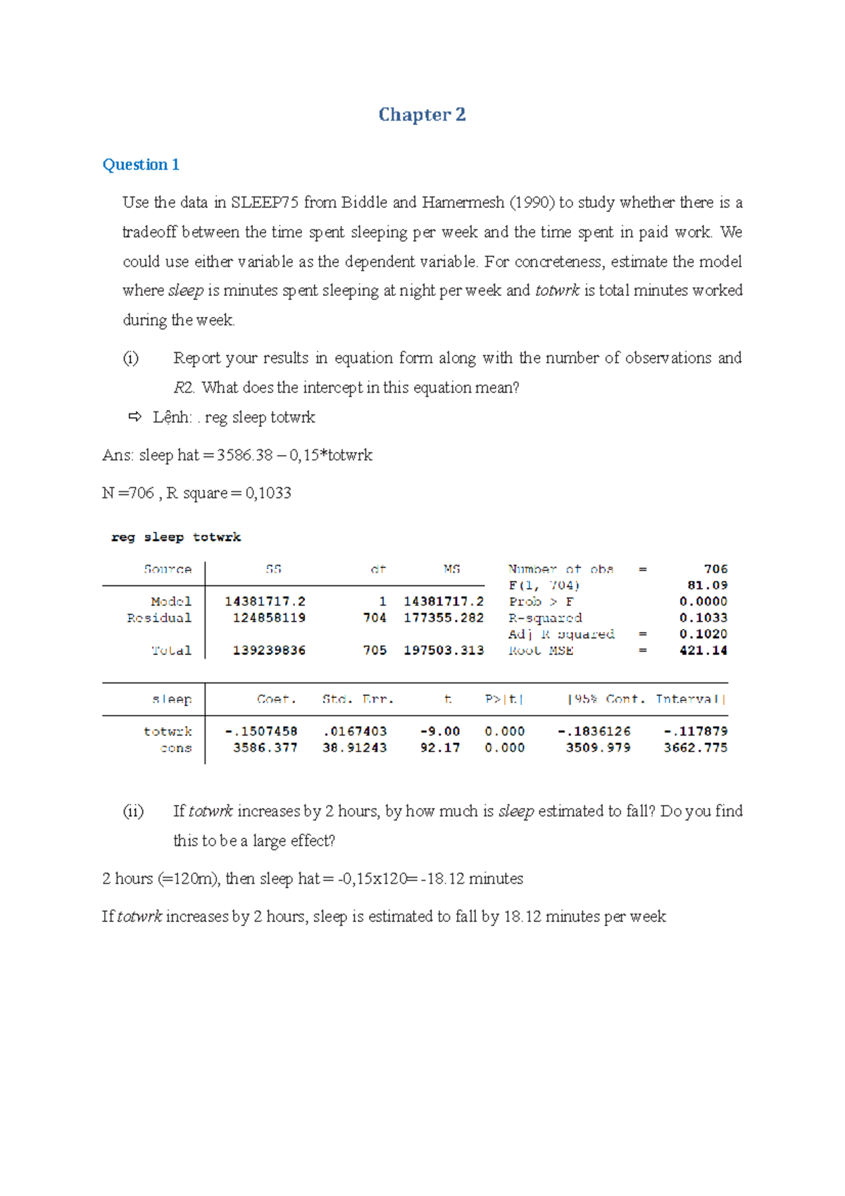 Tutorial 1: Chapter 2 Solved Problems in Regression Analysis - Studocu