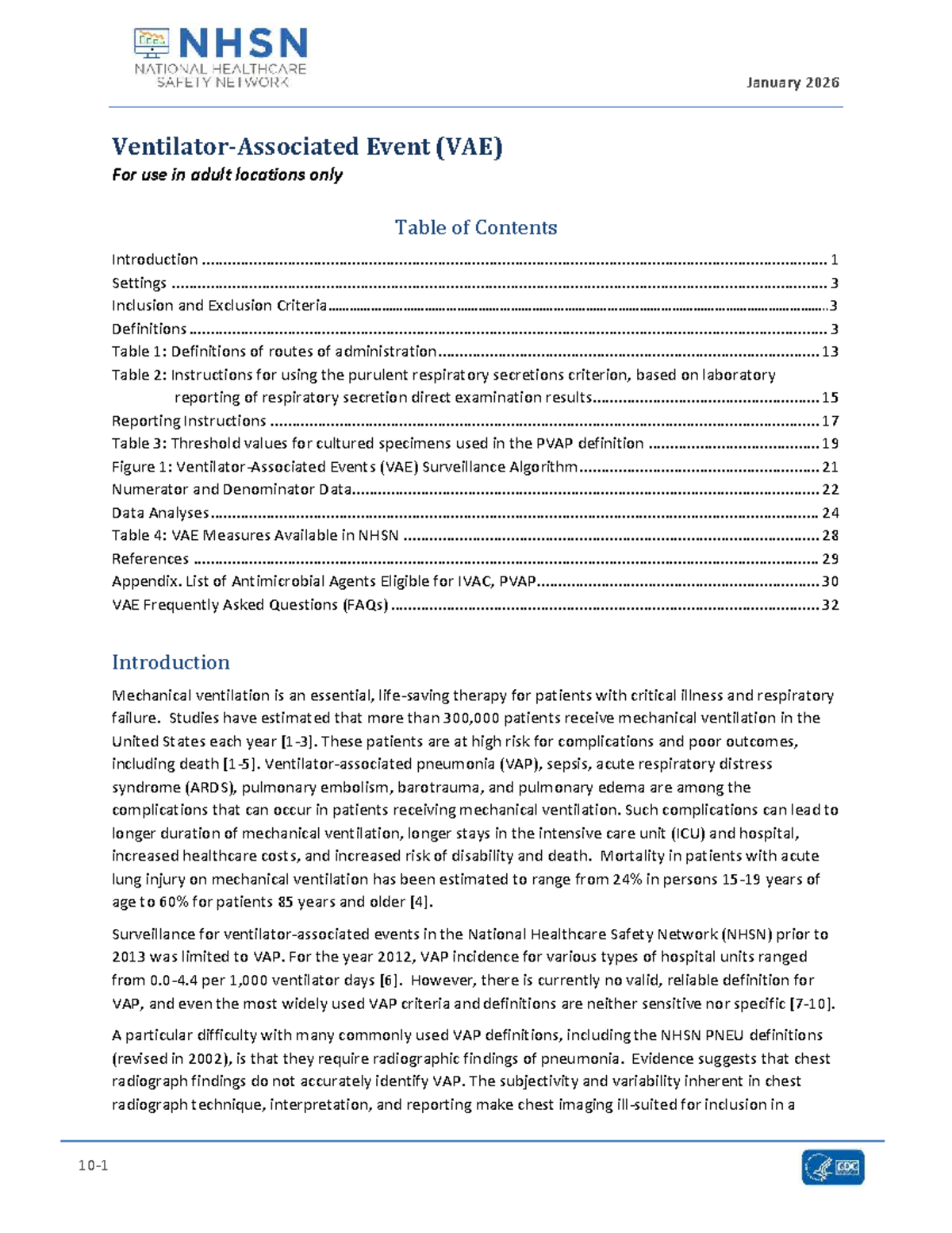 January 2026 VAE Module: Surveillance for Respiratory Events - Studocu