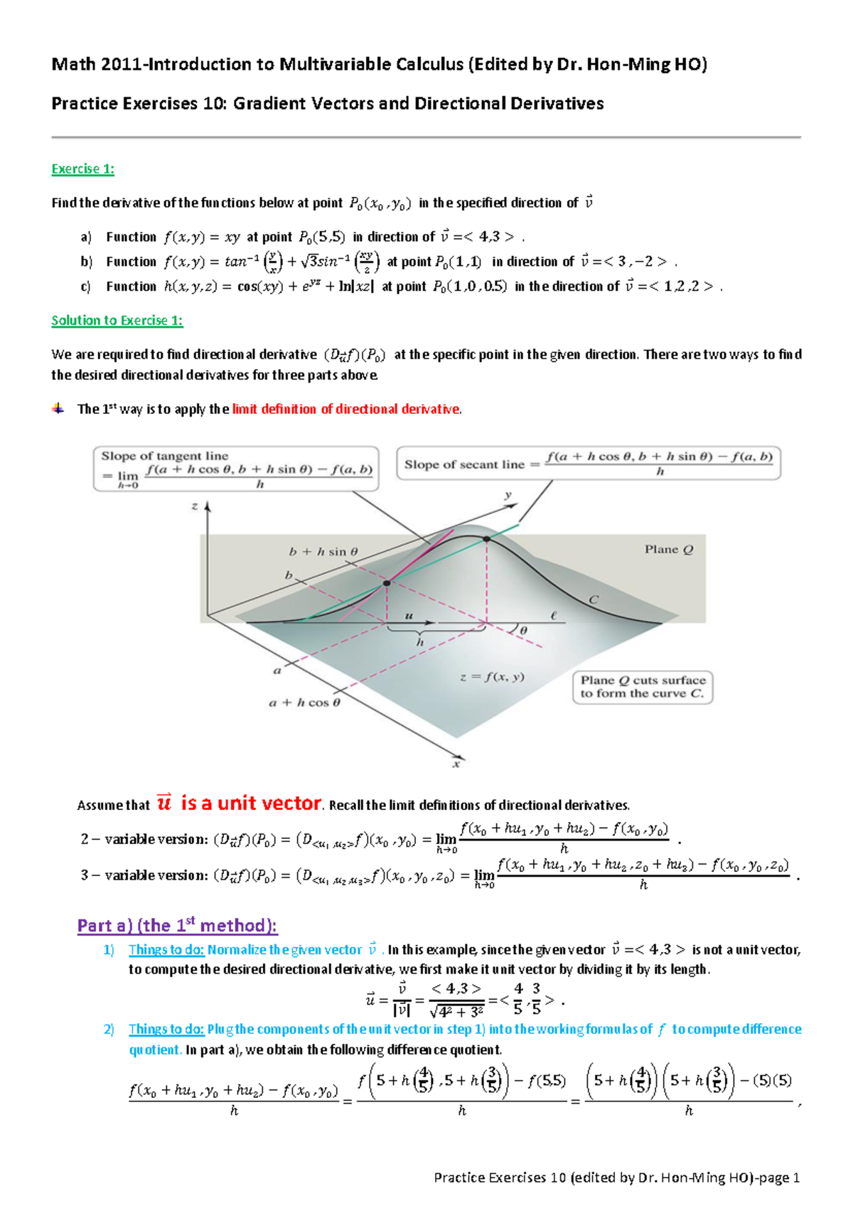 Math 2011 RE 10 - good - Math 2011-Introduction to Multivariable ...