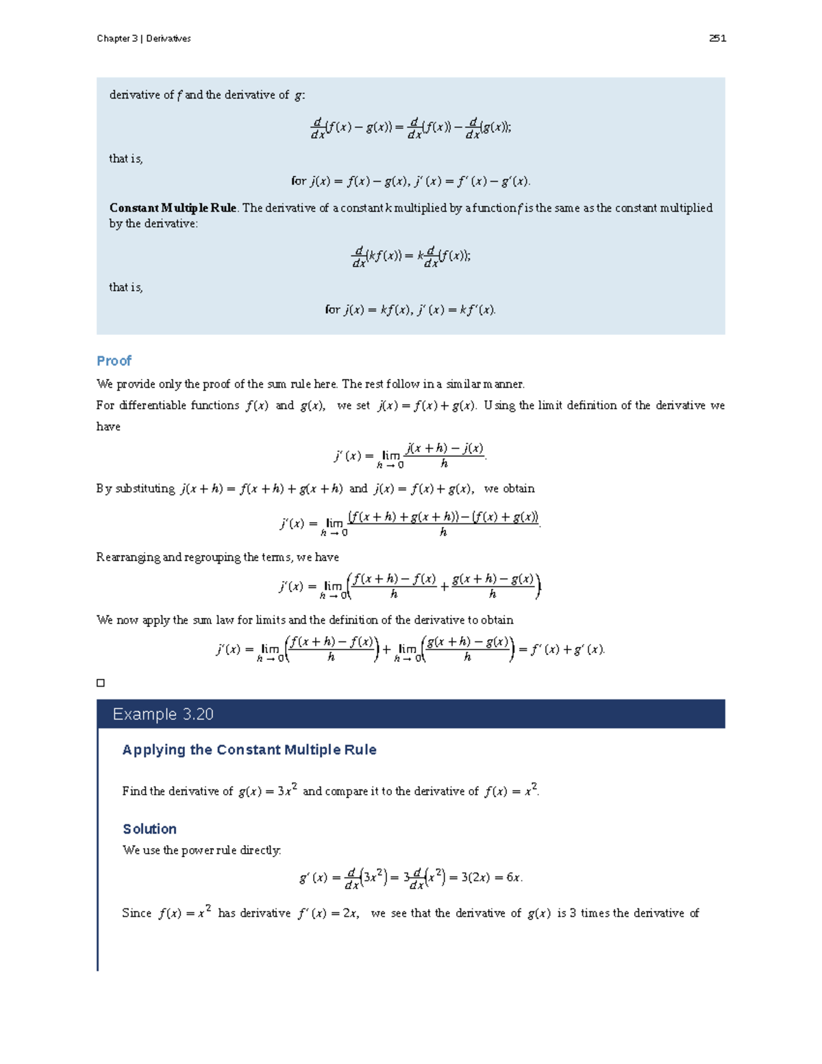 Chapter 3: Derivatives - Constant Multiple Rule (Calc 1) - Studocu