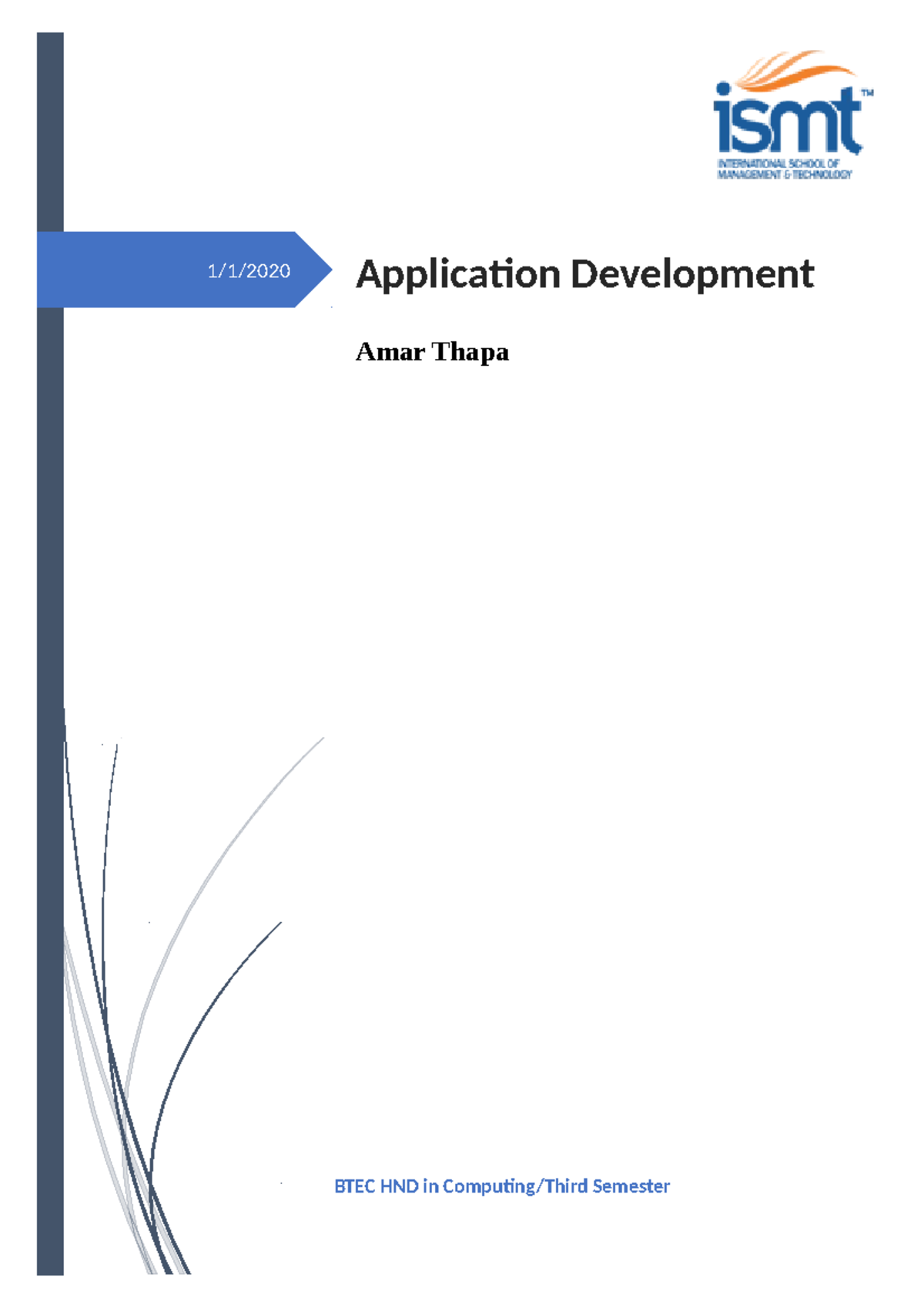 BTEC HND in Computing (Application Development) Final Assignment - Studocu