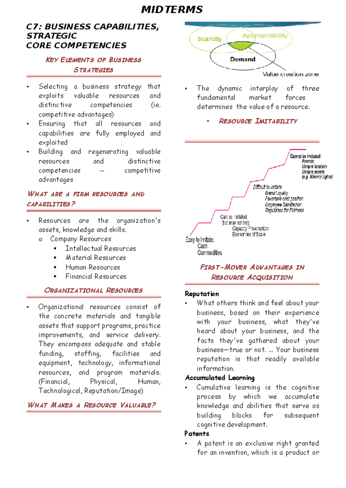 CBME2 C7 - Strategic Management Chapter 7 - MIDTERMS C7: BUSINESS ...