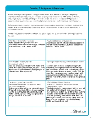 Session 09 - Assignment Questions on Child's Language Development - Studocu