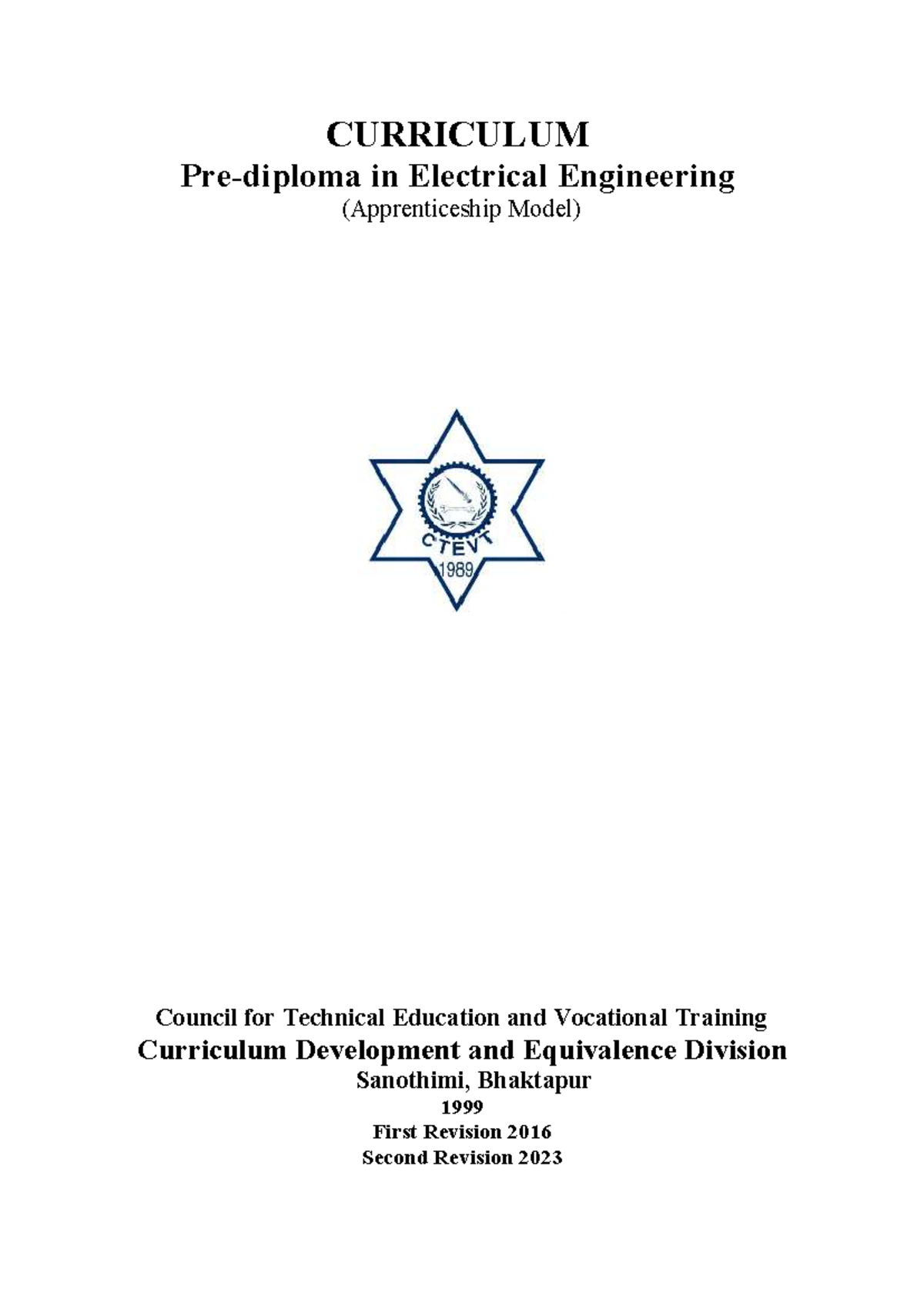 Curriculum for Electrical Engineering Apprenticeship Model (2023) - Studocu