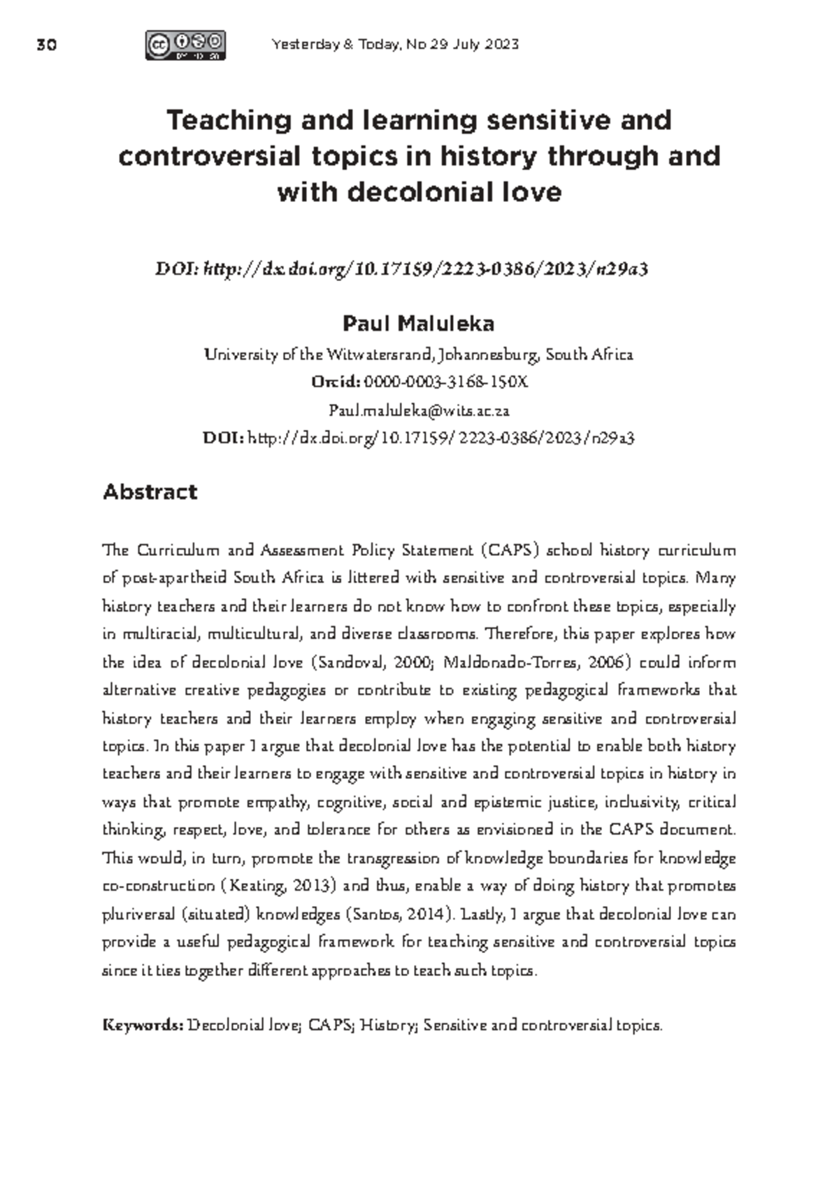 Teaching Sensitive and Controversial History Topics with Decolonial ...