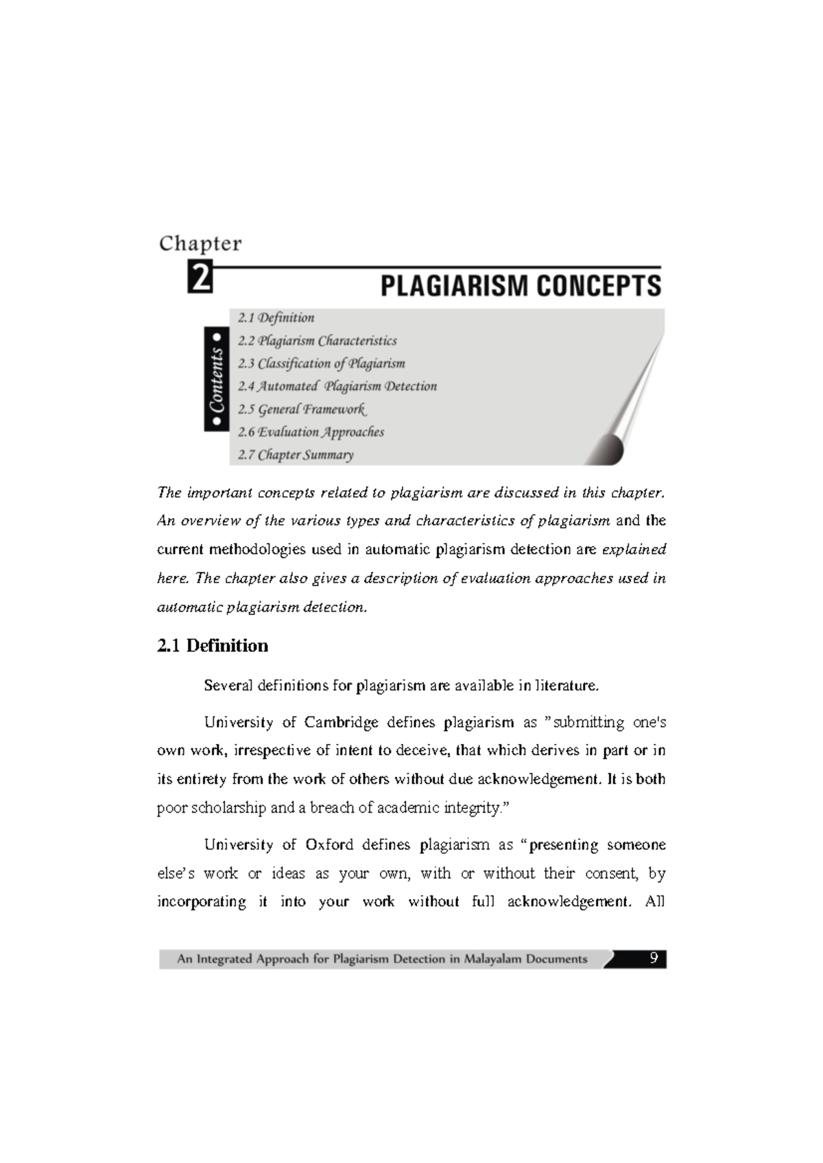 08 C2 - Lecture Notes on Plagiarism Concepts and Detection Methods ...