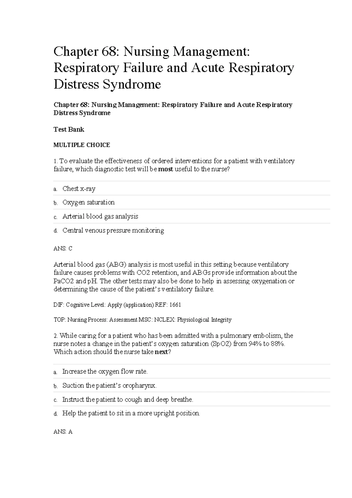 Hypoxic Respiratory Failure System Disorder - ACTIVE LEARNING TEMPLATES ...