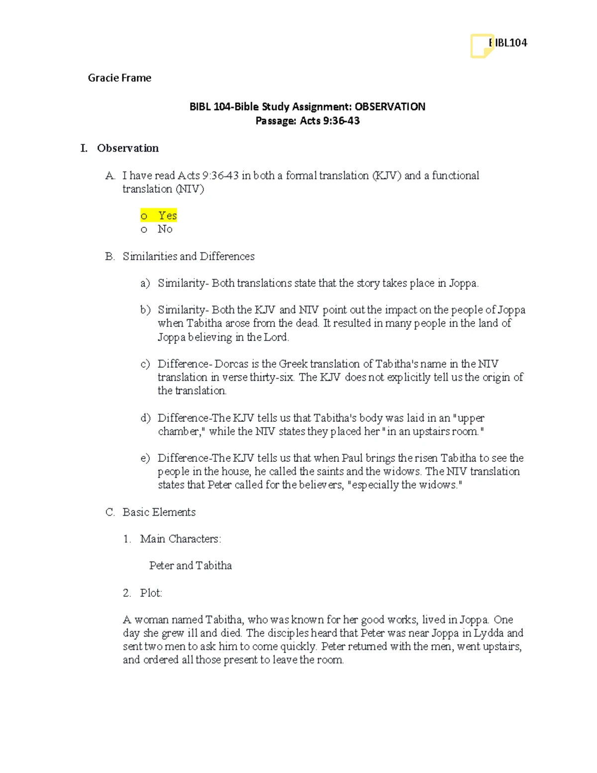 Quiz Gospels and Acts - BIBL 110 - Module 3: Week 3 Quiz: Gospels and ...