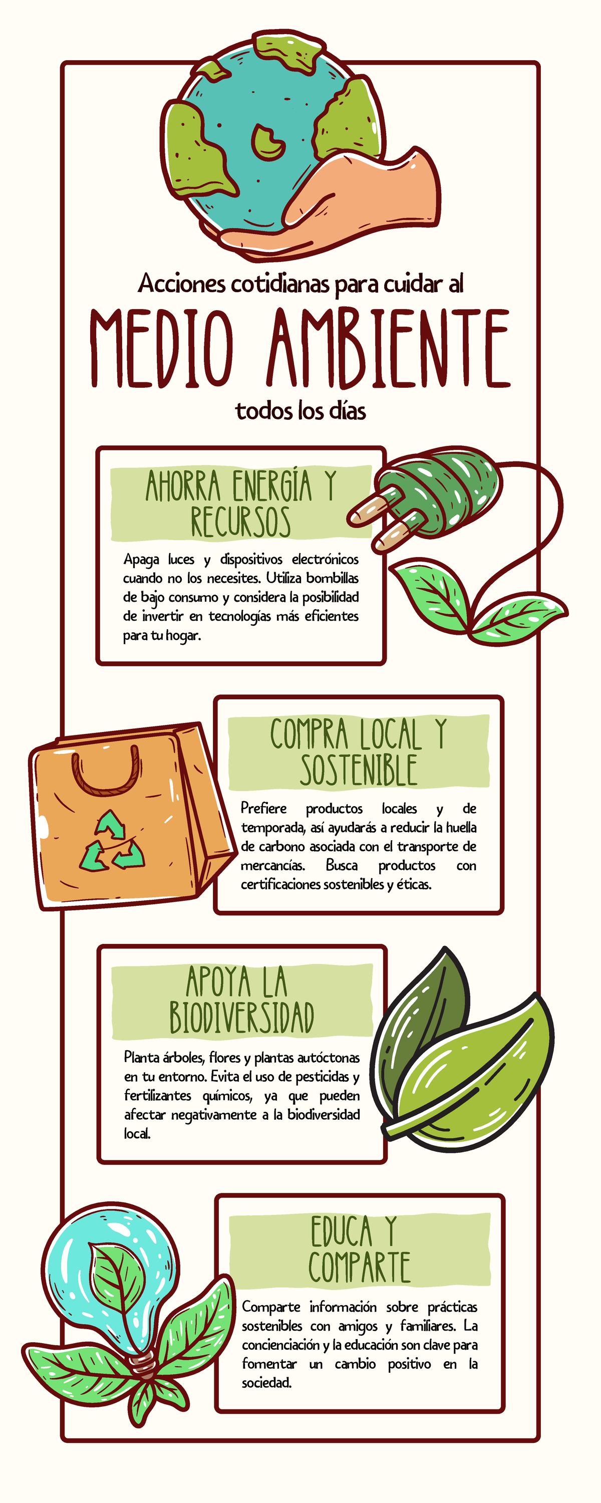 Infografía cuidado del medio ambiente ilustrado verde - MEDIO AMBIENTE ...