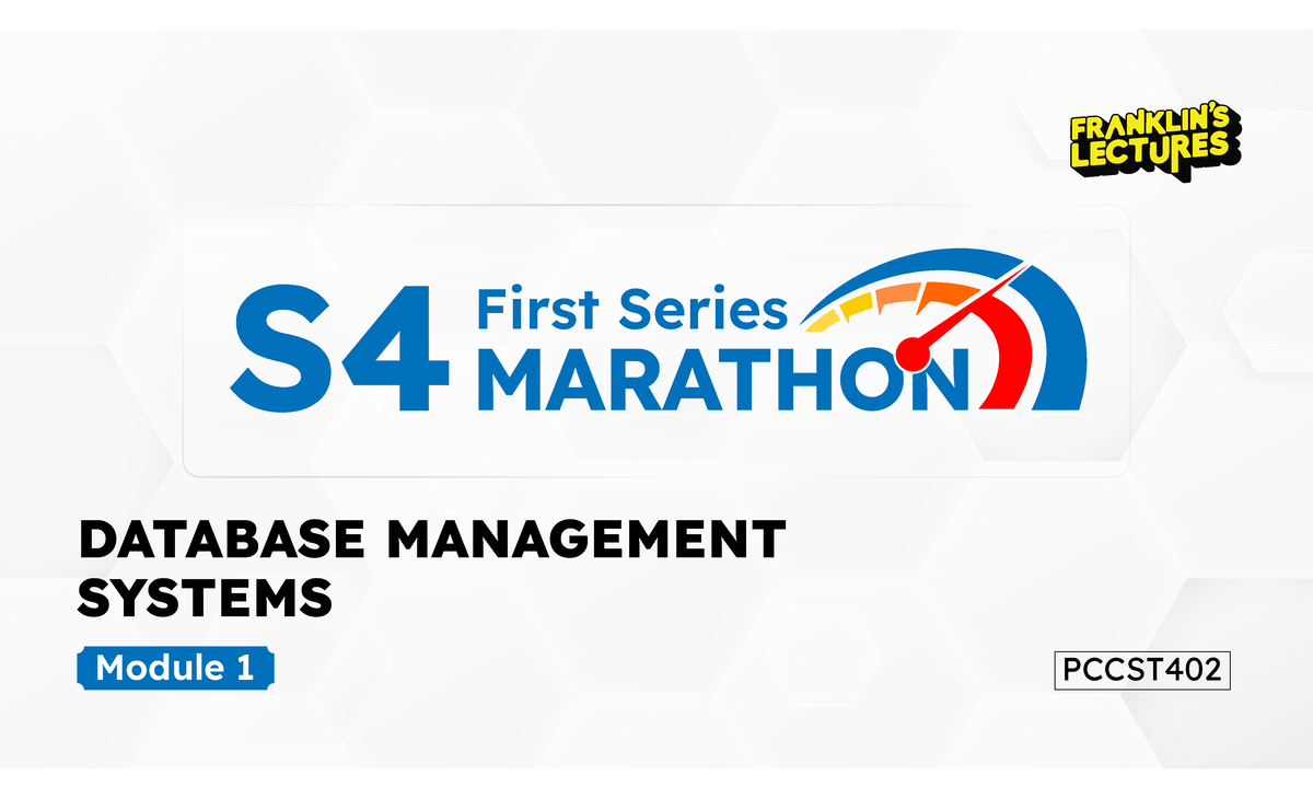 B.Tech S4 PCCST402 Database Management Systems Module 1 & 2 Notes - Studocu