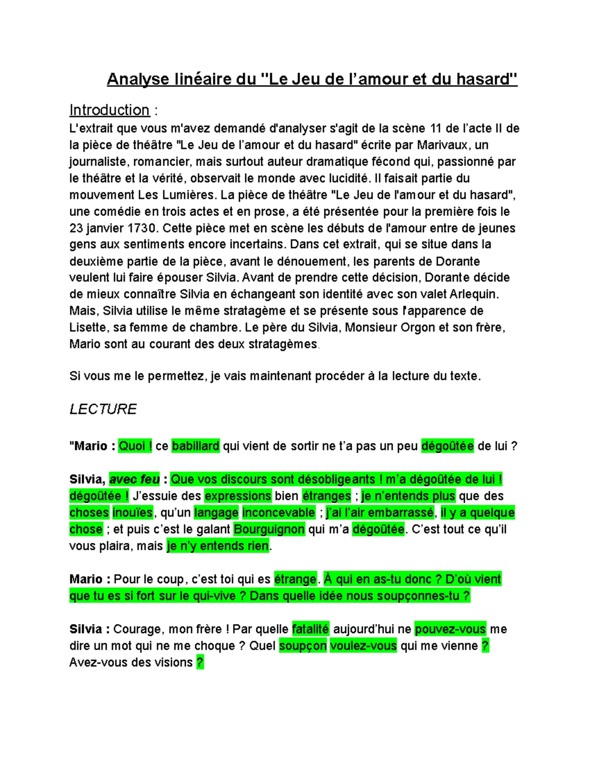 Analyse Linéaire : Les Phrases Clés dans "Les plaintes d’un amant" de ...