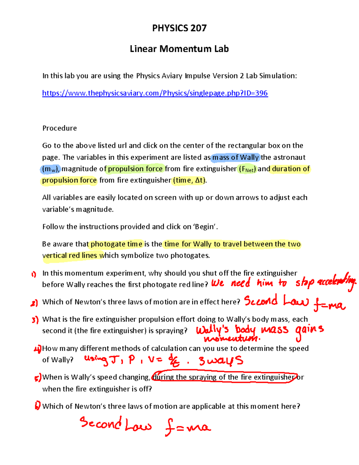 Physics Lab 5 Linear Momentum Physics 207 Linear Momentum Lab In This Lab You Are Using The