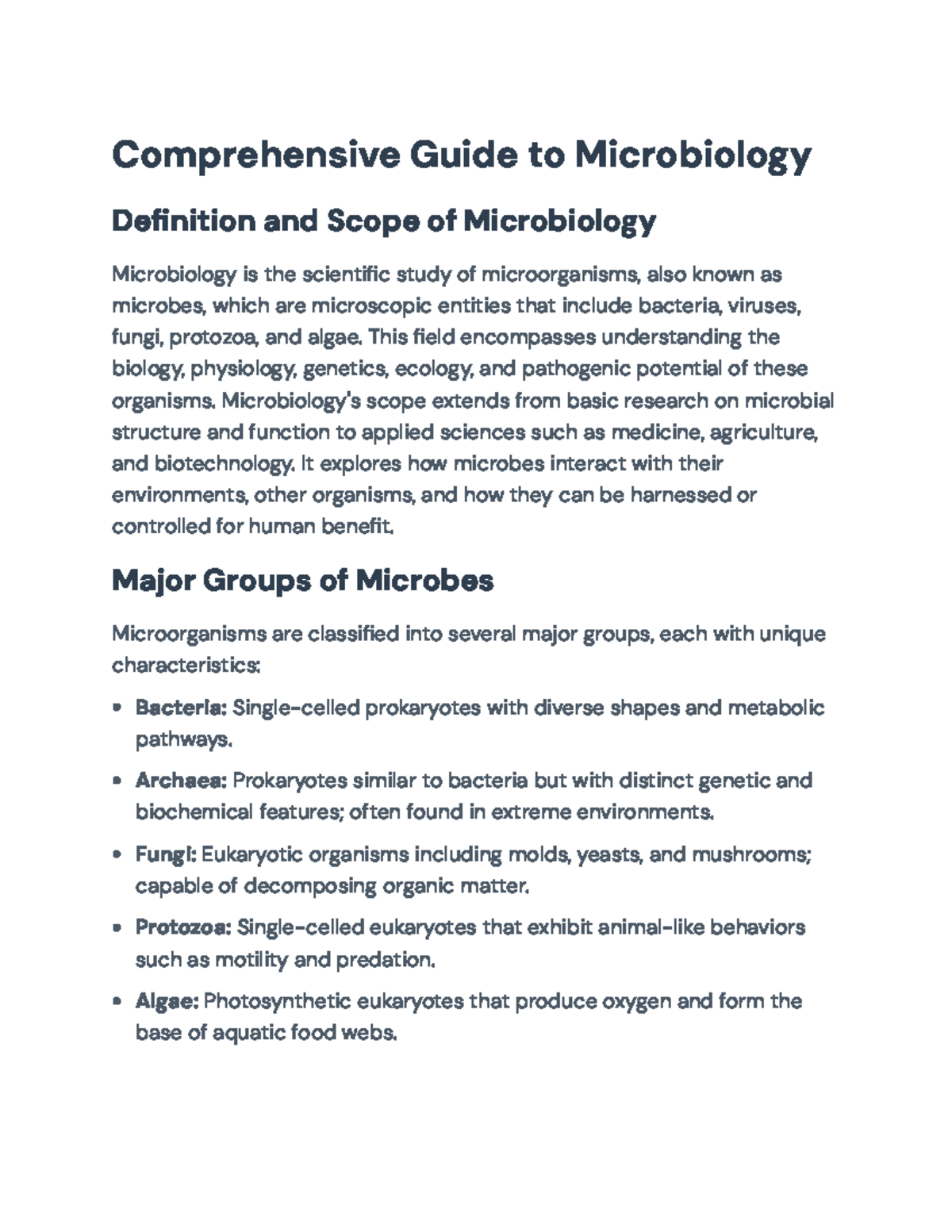 Comprehensive Microbiology Guide: Key Concepts and Techniques (BIO 101) - Studocu