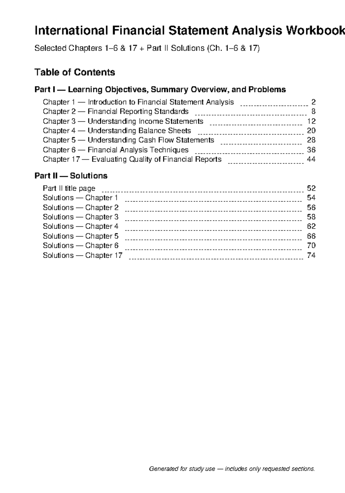 International Financial Statement Analysis Workbook: Ch. 17 Solutions ...