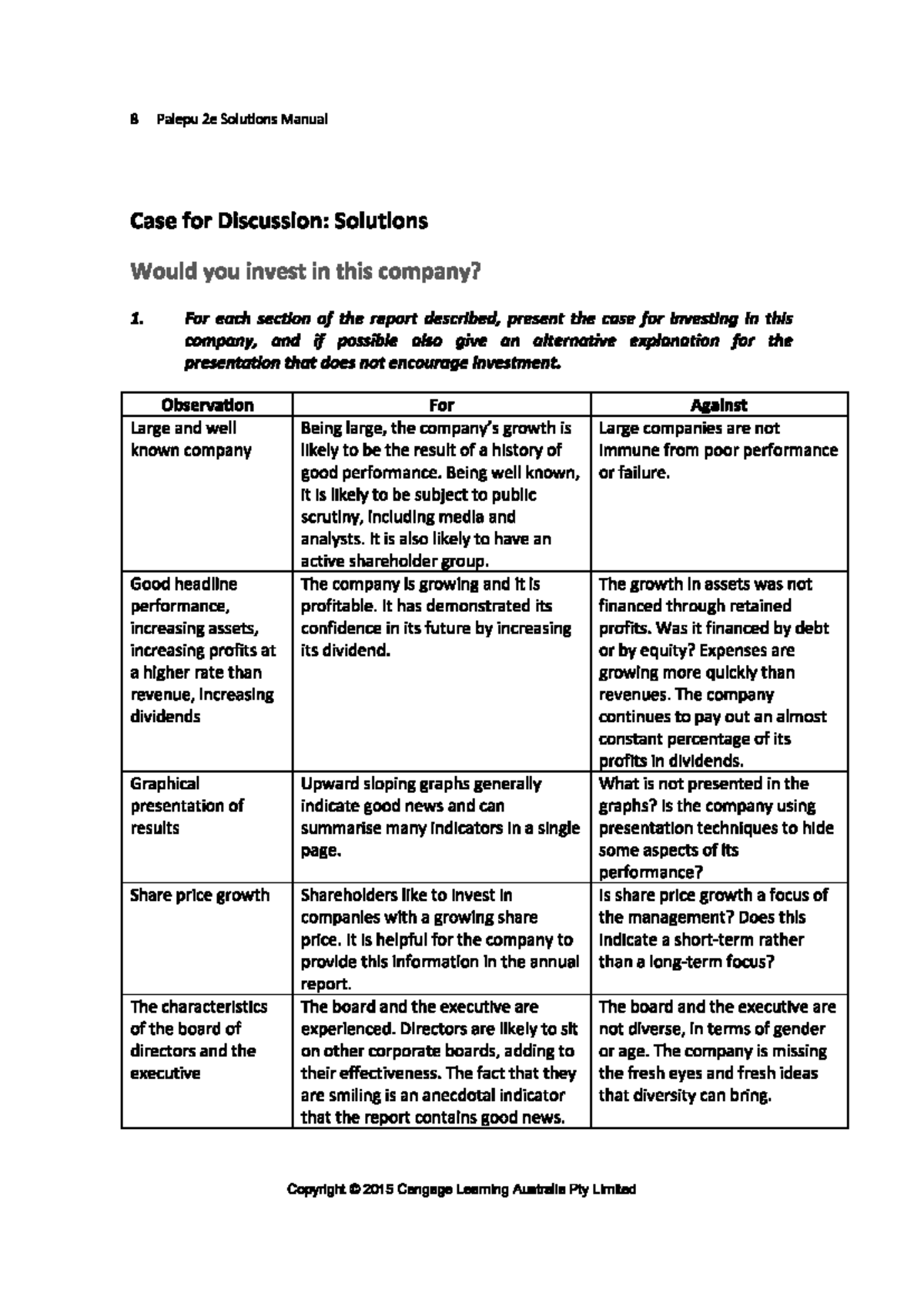 FIN1FSA Week 1 Tutorial Case Study Solutions and Analysis - Studocu