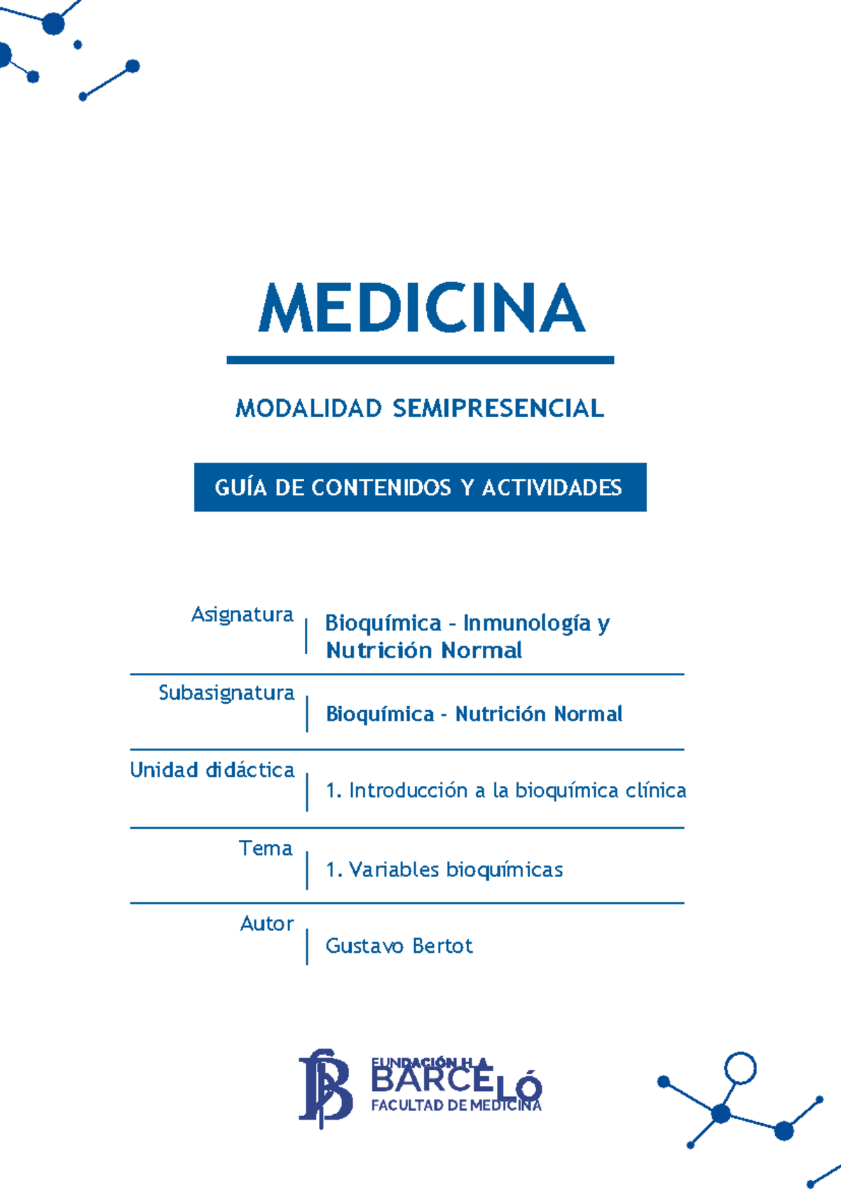 Guía de Contenidos y Actividades - Bioquímica I (Trabajo Práctico ...