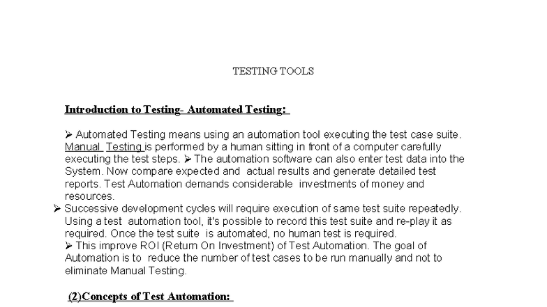 Automated Testing Tools Overview: JMeter & WinRunner - Studocu