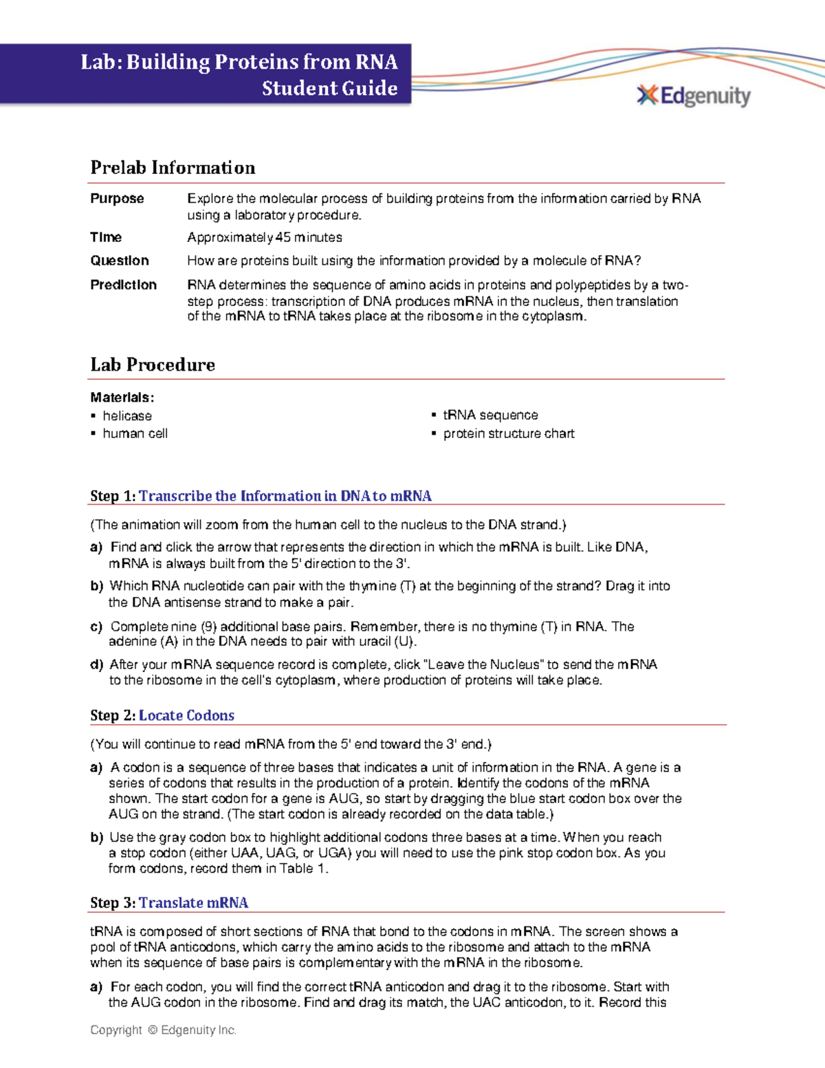Student guide copy - The position of Met seems incorrect. The amino ...