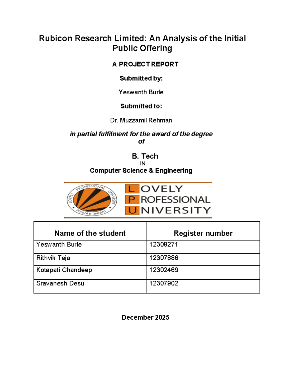 Rubicon Research Limited IPO Analysis: A Comprehensive Project Report ...