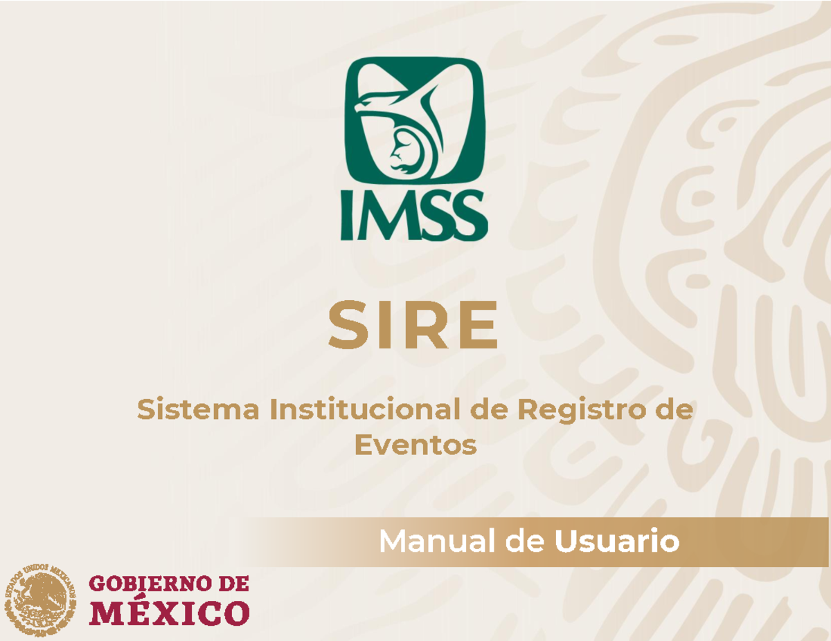Manual de Usuario del SIRE (Sistema Institucional de Registro de ...