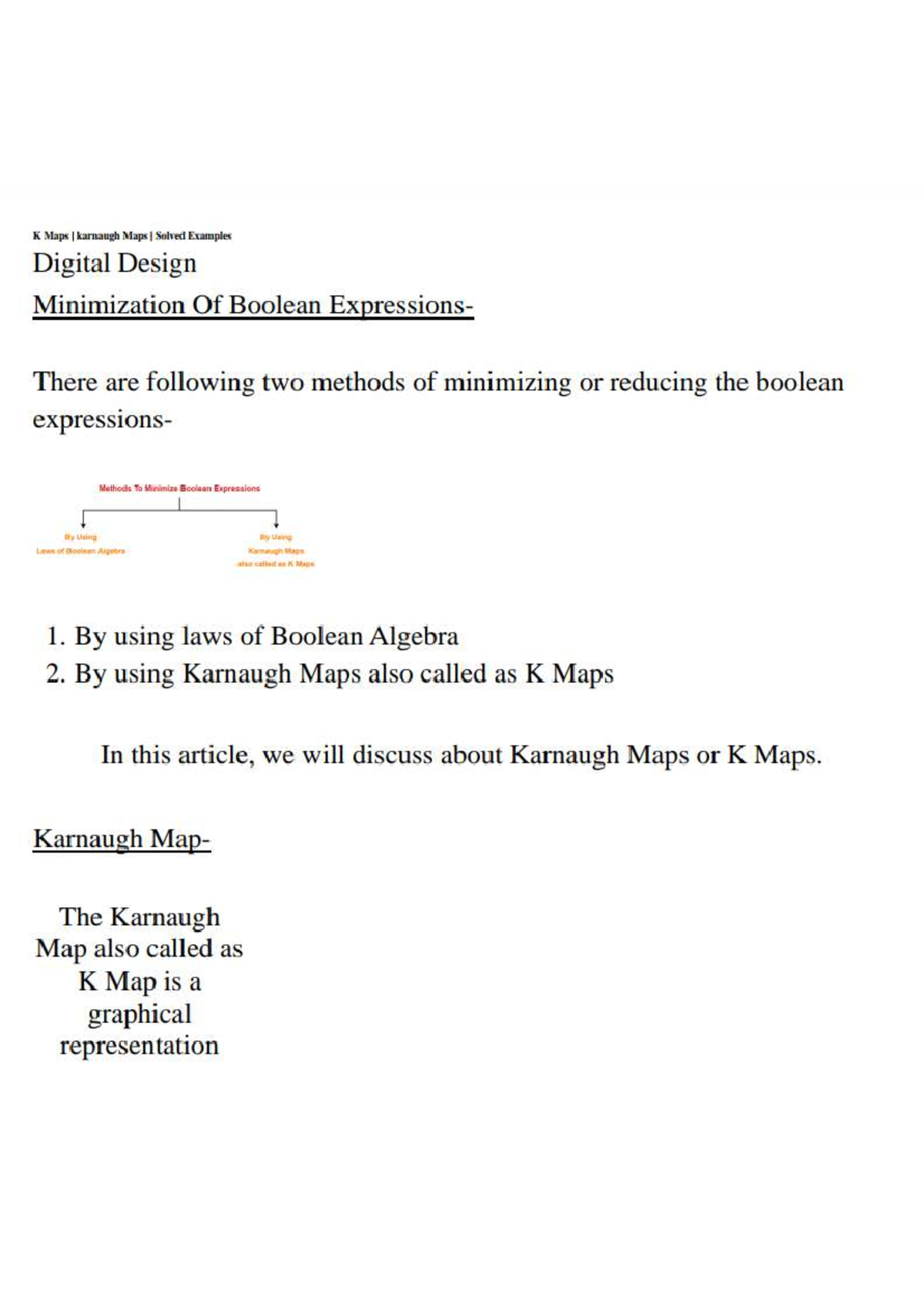 K Maps: Solved Examples for Digital Design (Final Exam) - Studocu