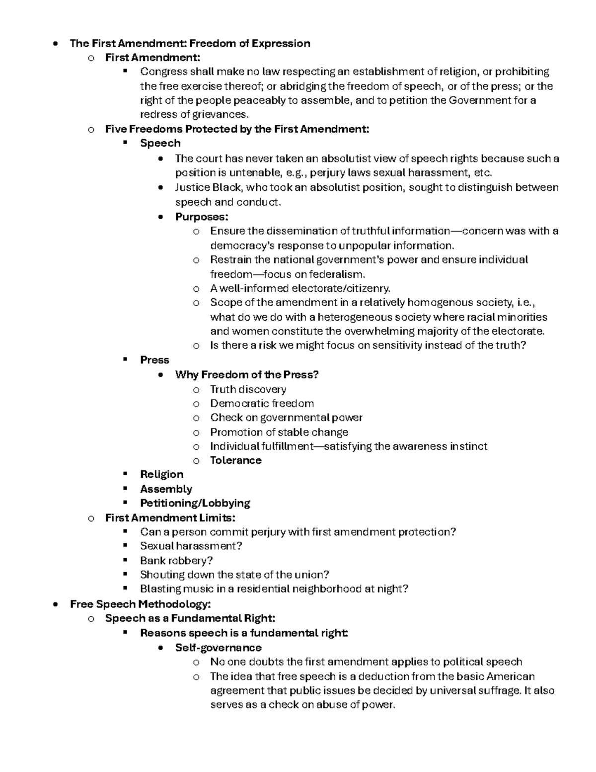 First Amendment Case Law Overview: Freedom of Speech & Expression - The ...