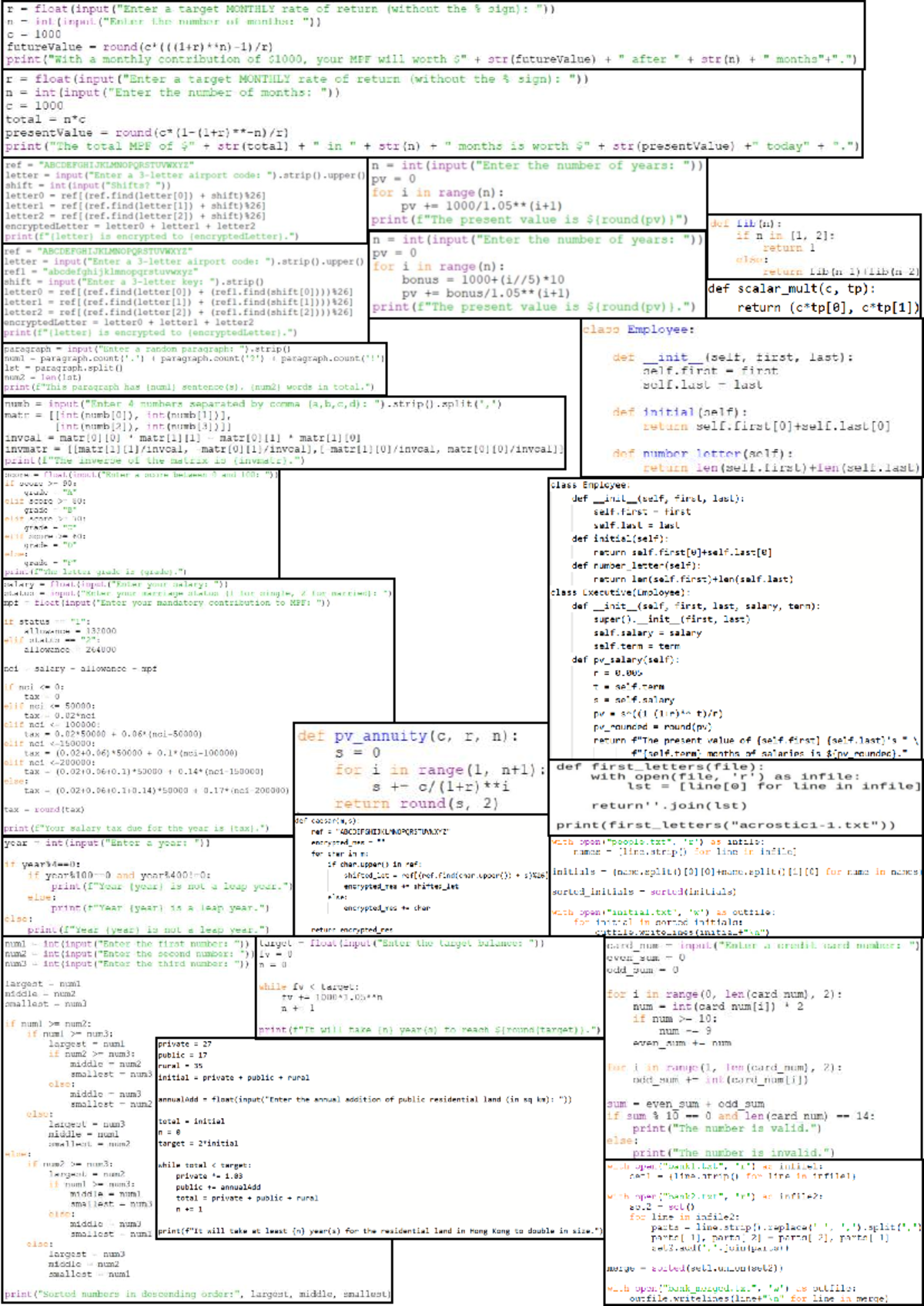 Python Cheat Sheet: Financial Calculations & Data Handling - Studocu
