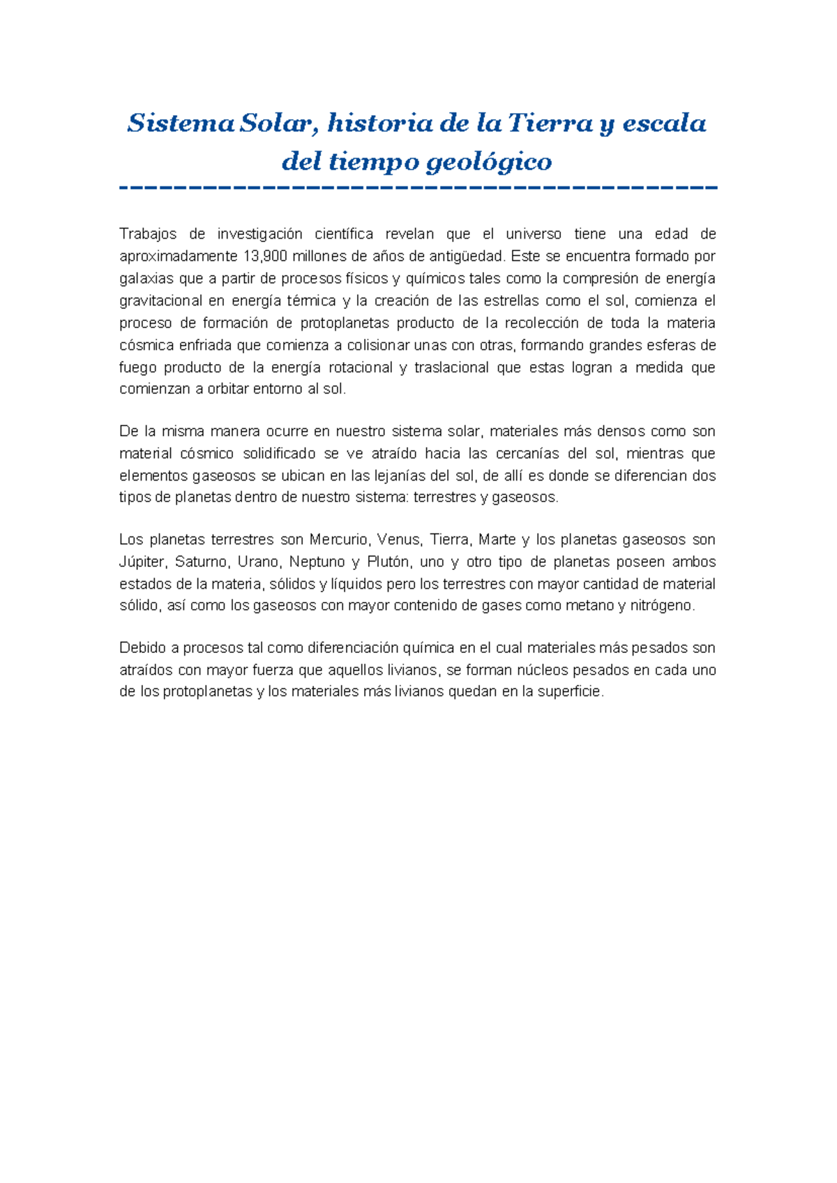 Sistema Solar act2 - Tareas en linea - Sistema Solar, historia de la ...