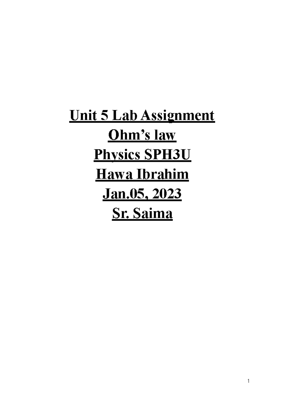 Unit 5 Lab Assignment: Investigating Voltage and Current in Circuits ...