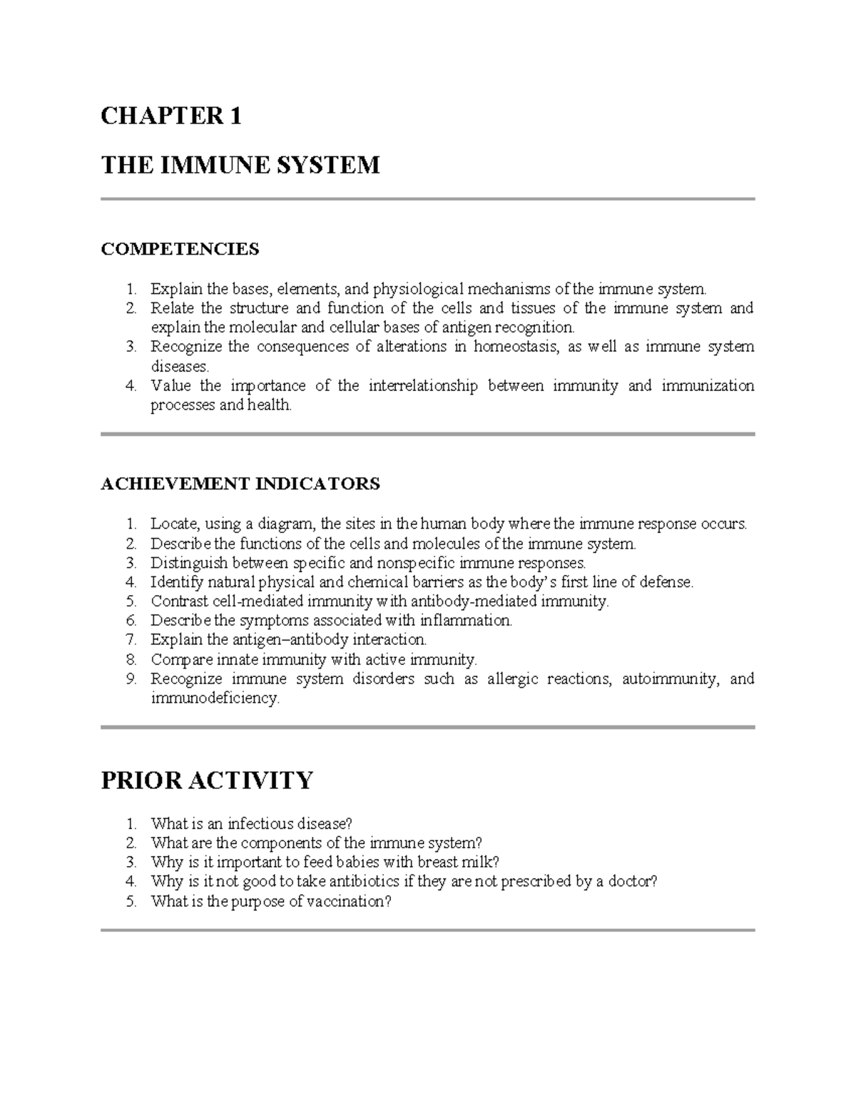 Biology 11th - Chapter 1: The Immune System Overview - Studocu