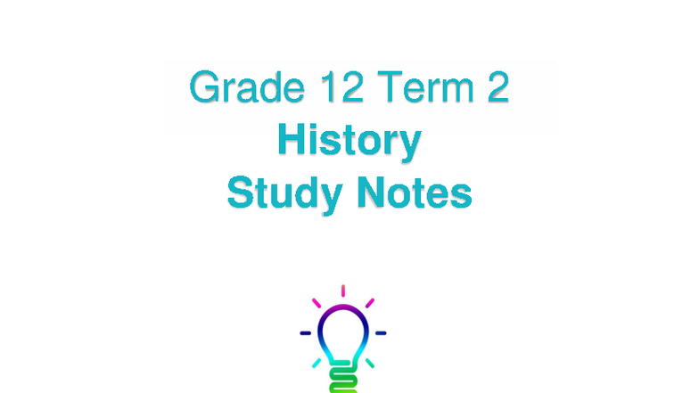 Grade 12 Term 2 History Study Notes: Case Study on Black Power Movement ...