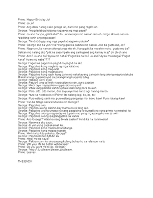 CAMP FIRE script - For scouting purposes only - CAMPFIRE PROGRAM I ...