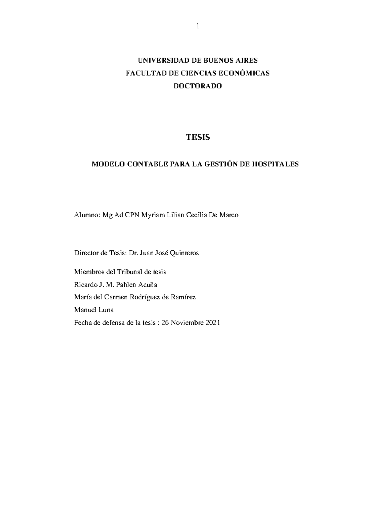 Modelo Contable para la Gestión de Hospitales - Tesis Doctoral UBA ...