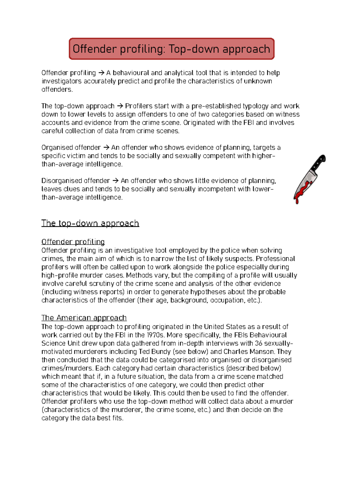Forensic Psychology: Understanding Offender Profiling and Behavior ...