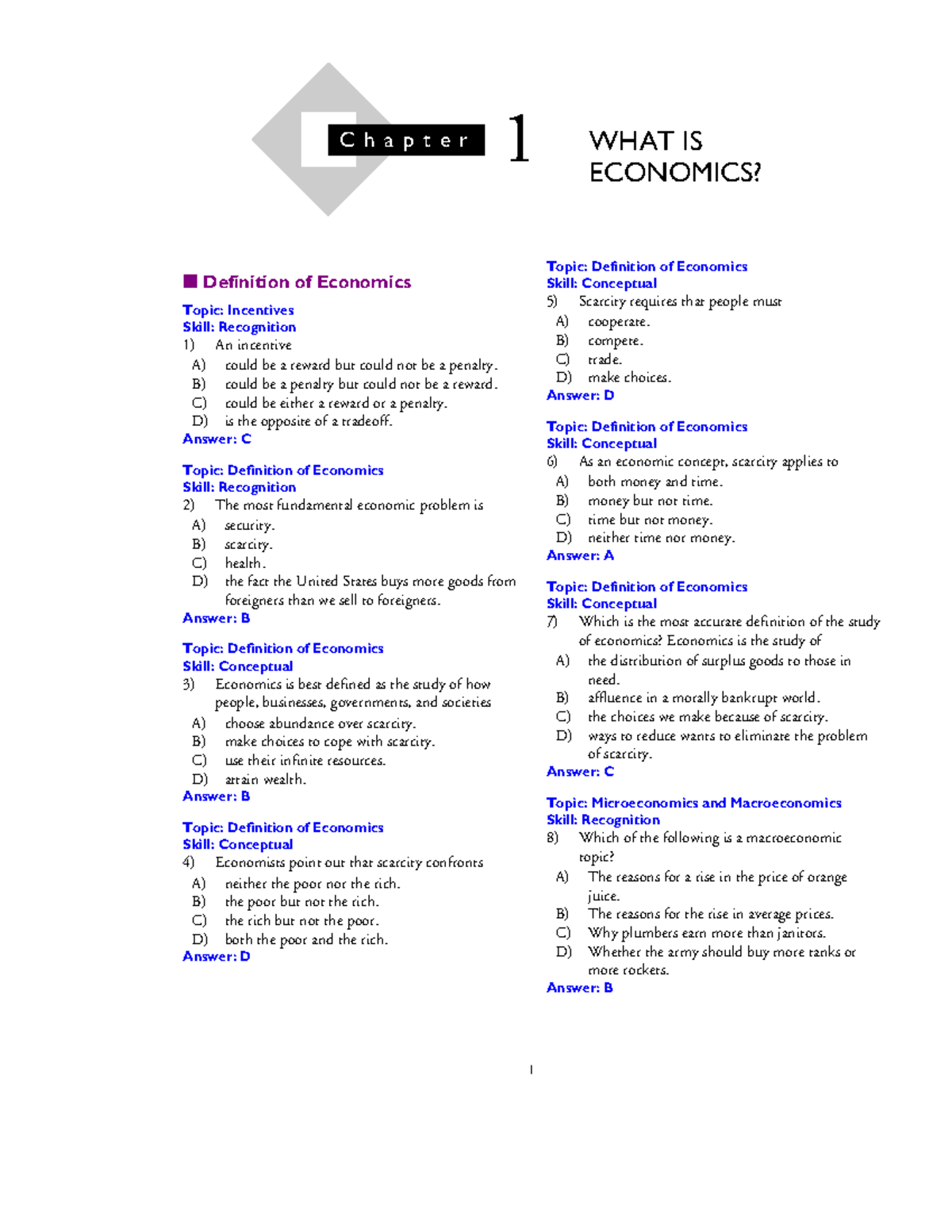 Introduction to Economics: Key Concepts and Definitions - Studocu