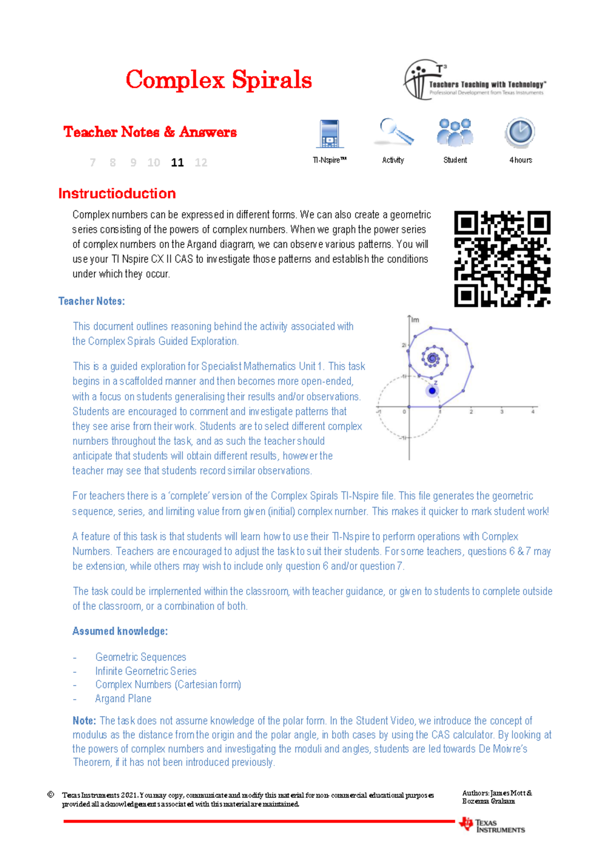 Complex Spirals Guided Exploration Notes (Specialist Math 1) - Studocu