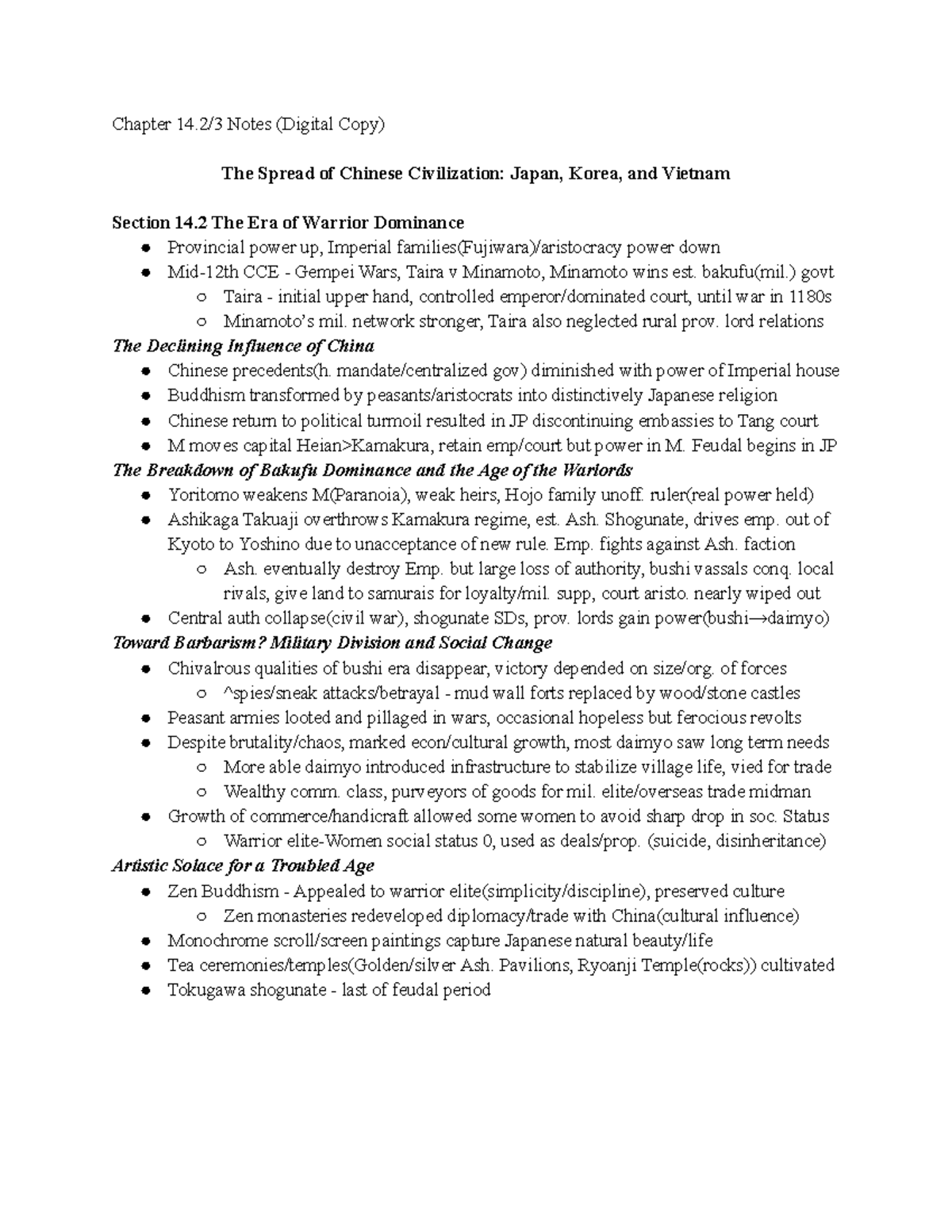 Chapter 14.2 3 Notes - Chapter 14/3 Notes (Digital Copy) The Spread of ...