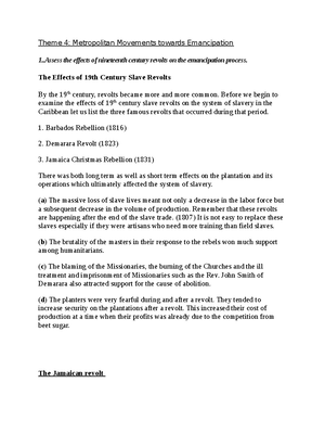 History - Theme 5: Adjustments to Emancipation, 1838-1876 - Form Four ...