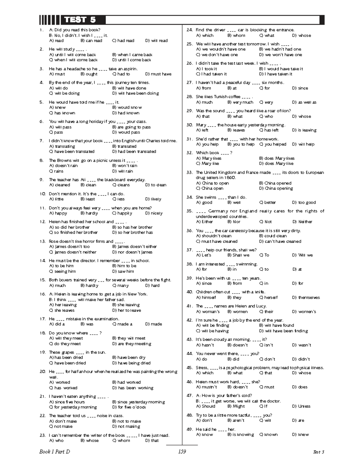 Grammar Tests 5 & 6 - ABC - Studocu