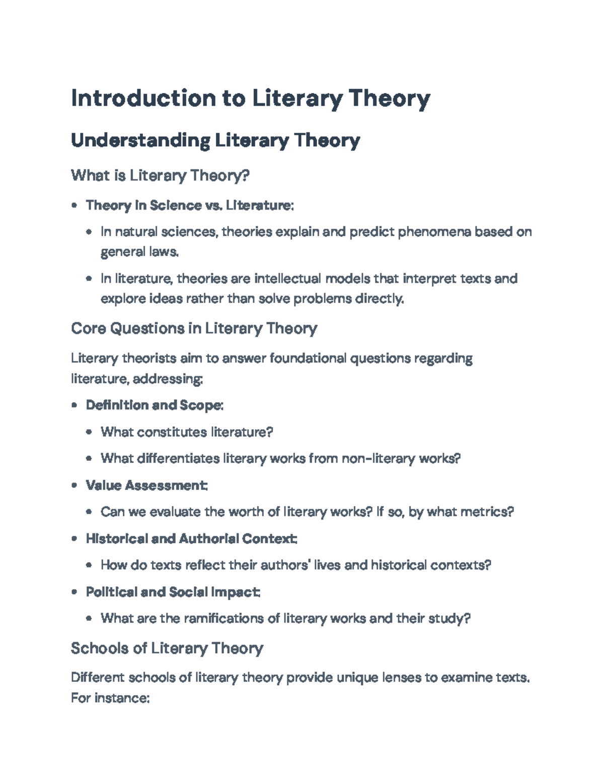 Understanding Literary Theory: Core Concepts and Applications ...