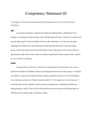 Competency Statement II- Physical and Intellectual - Katerina Stanley ...