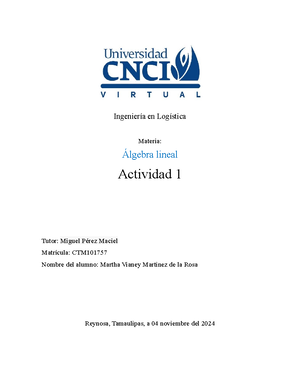 Proyecto integrador algebra lineal - Nombre de la Institución ...