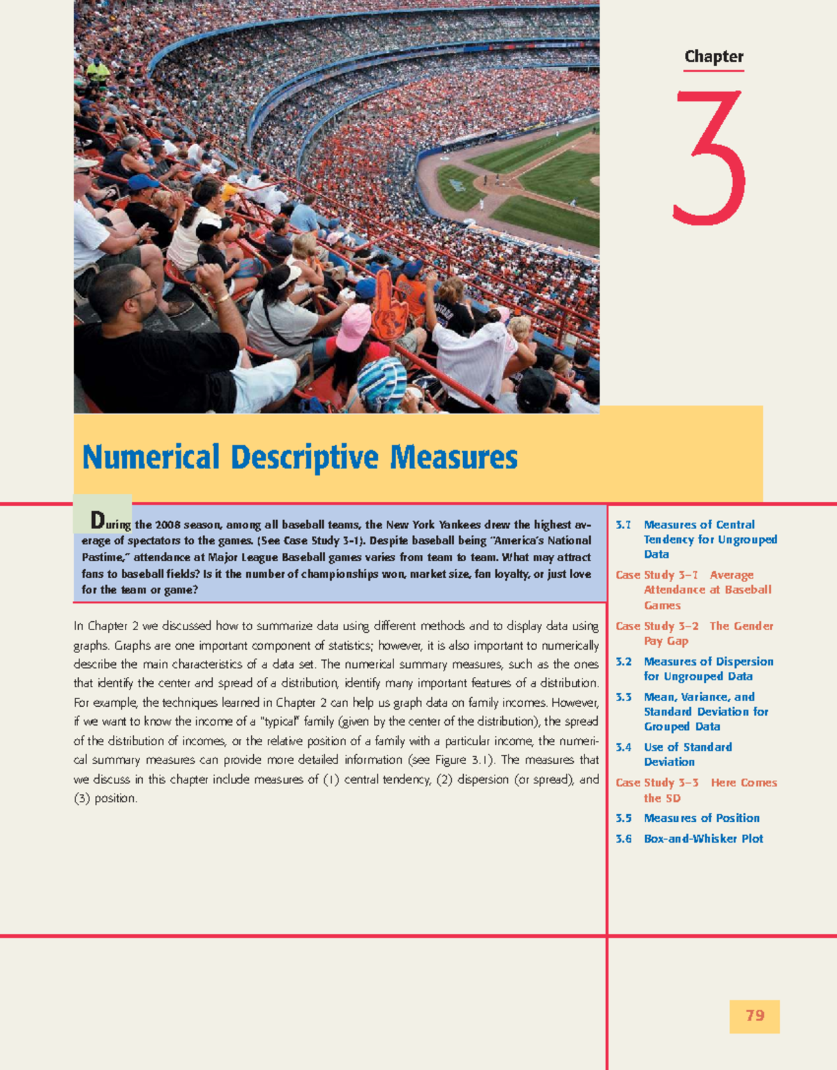 Chapter 3: Numerical Descriptive Measures and Attendance Analysis (DSDS ...